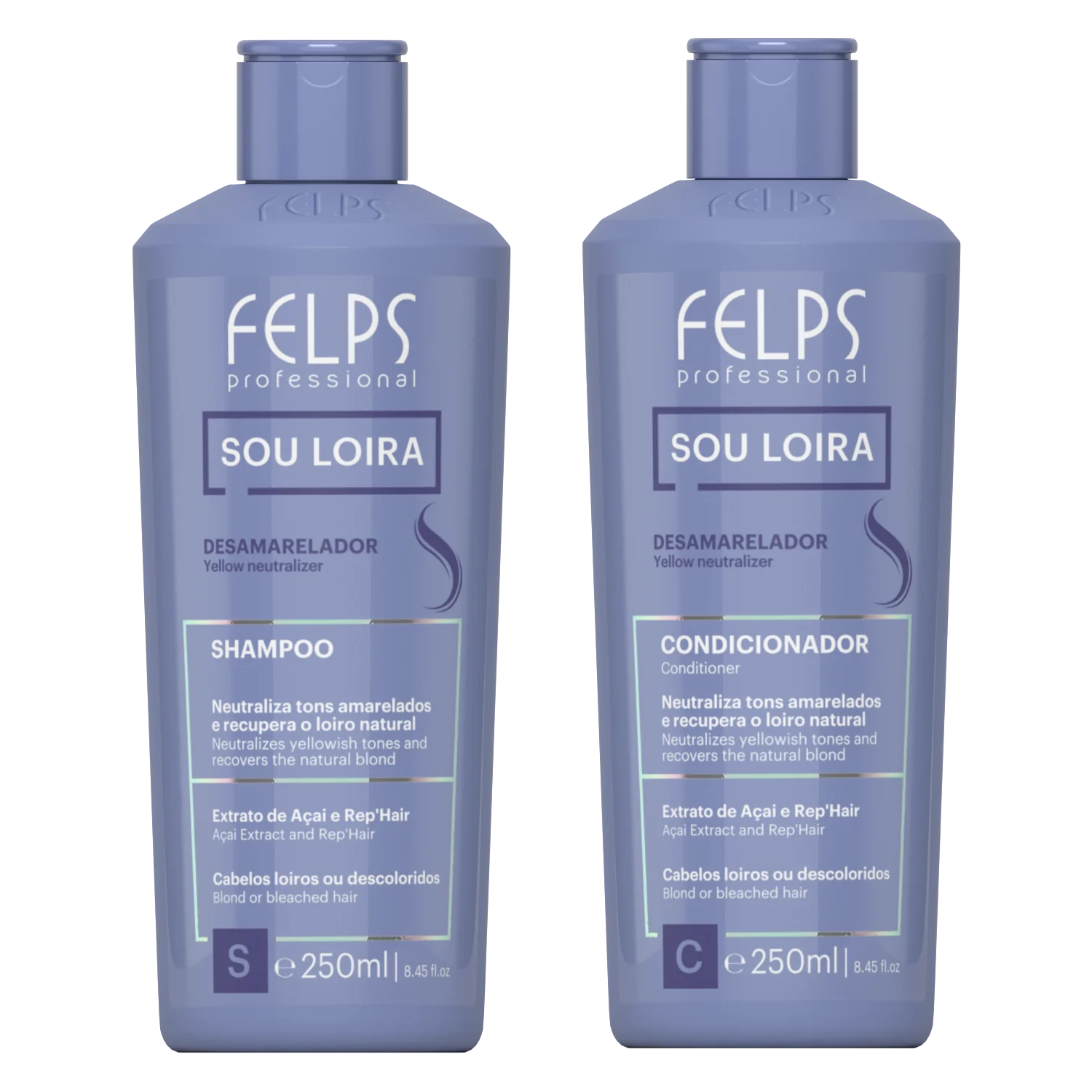 Felps Professional | Sou Loira For Blond Hair | Shampoo & Conditioner ...