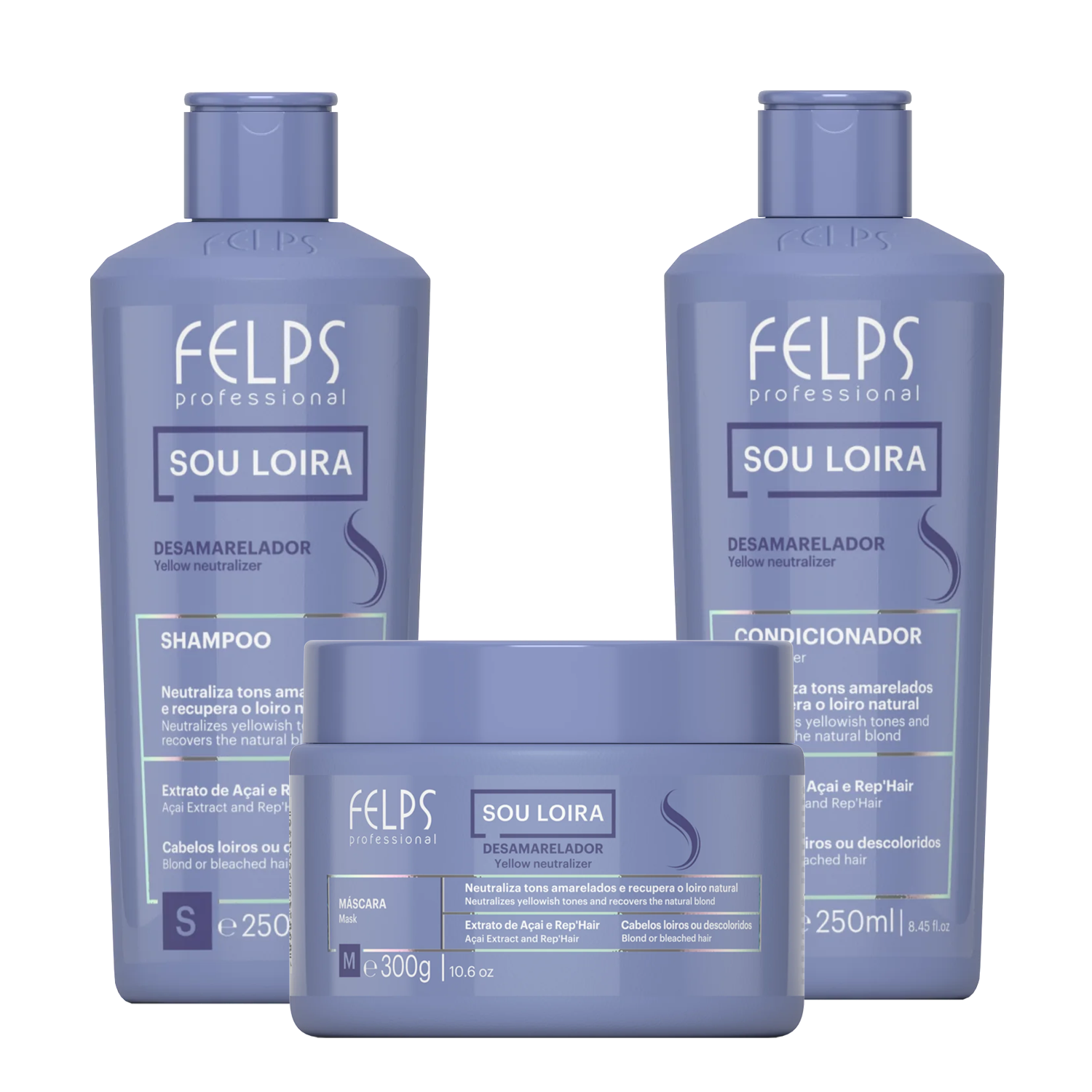 Felps Professional | Sou Loira For Blond Hair | Shampoo, Conditioner ...